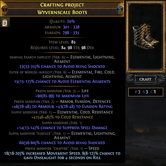 Crafting (PoE 1) – Boots – HeavyHeals' Guides