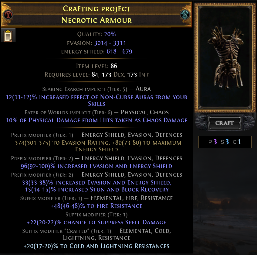 Crafting (PoE 1) – Body Armours – HeavyHeals' Guides